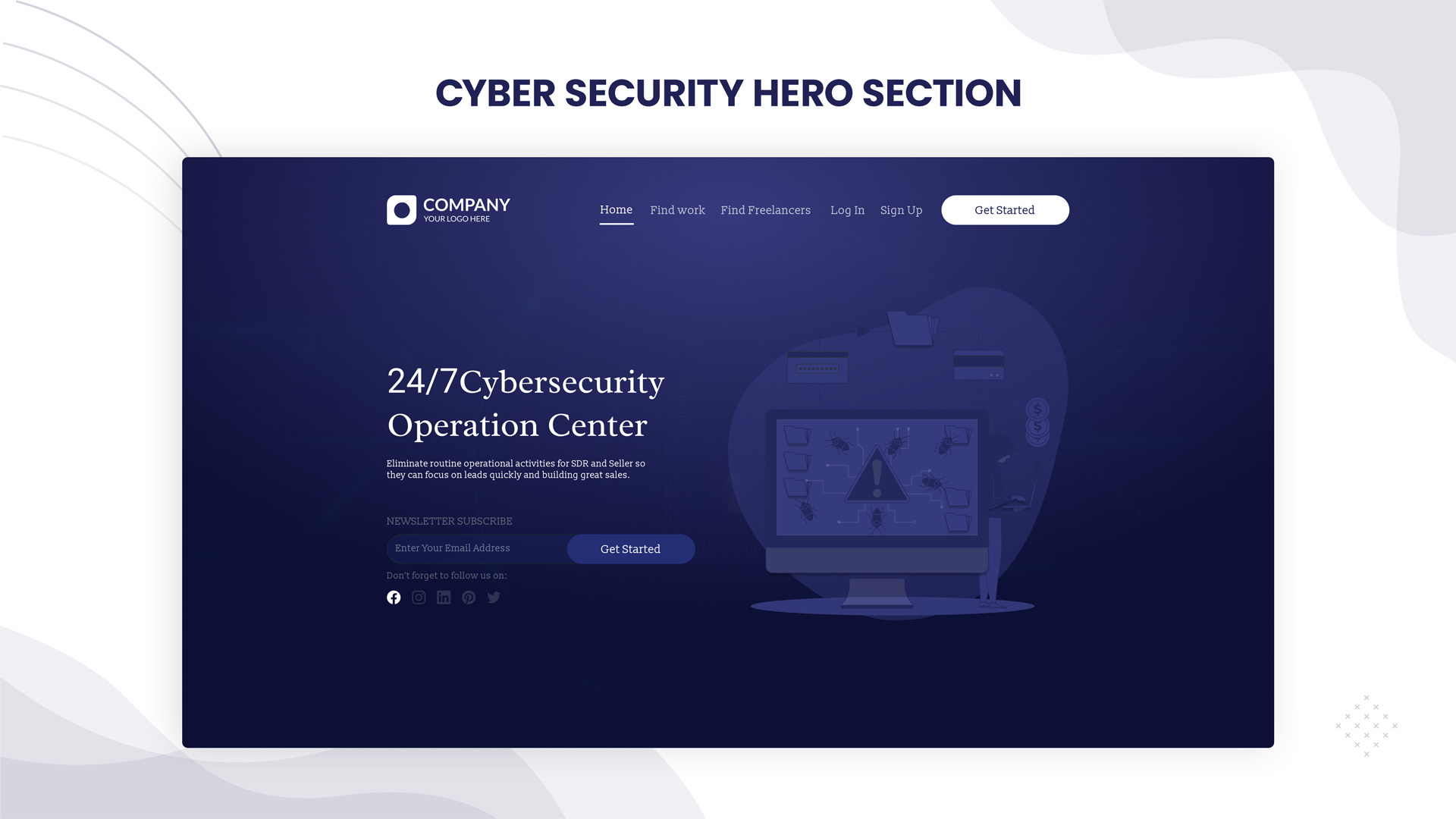 Modern Hero Section Style 04 - kitsWind