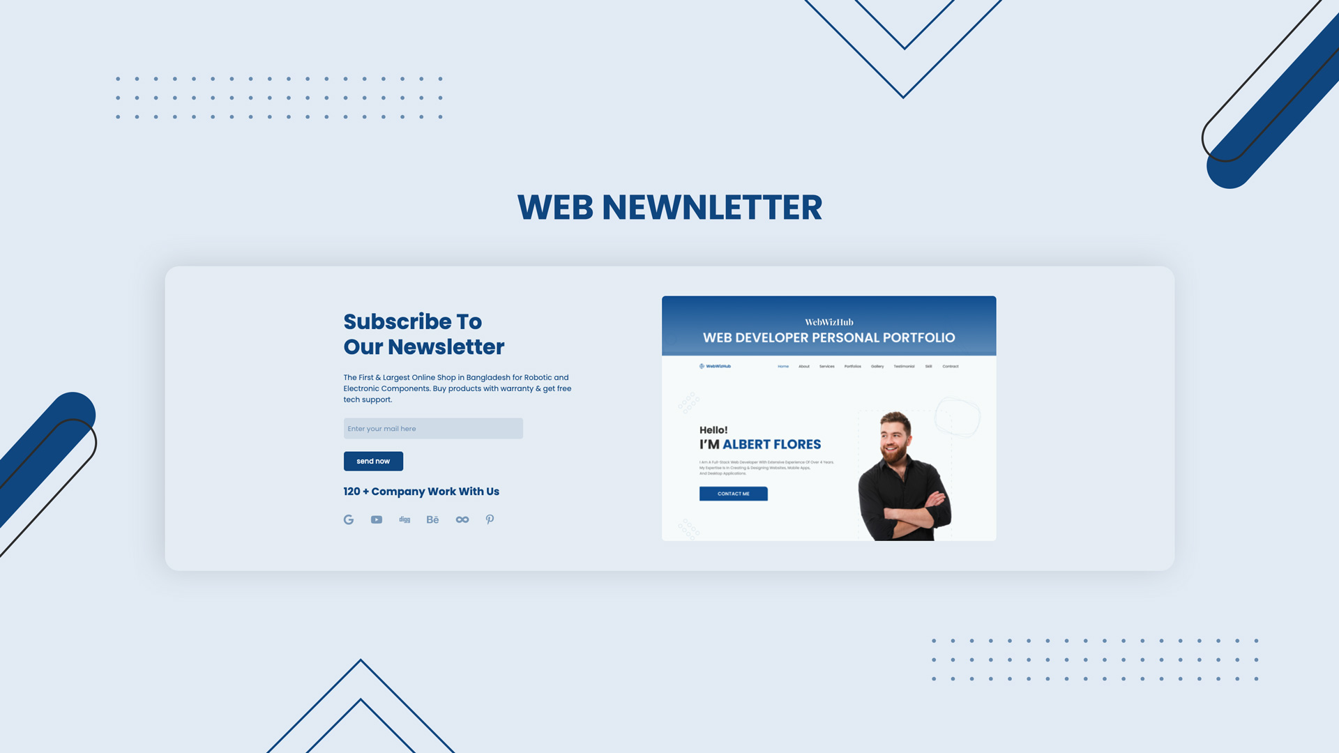 Modern Newsletter Section Style 04 - kitsWind
