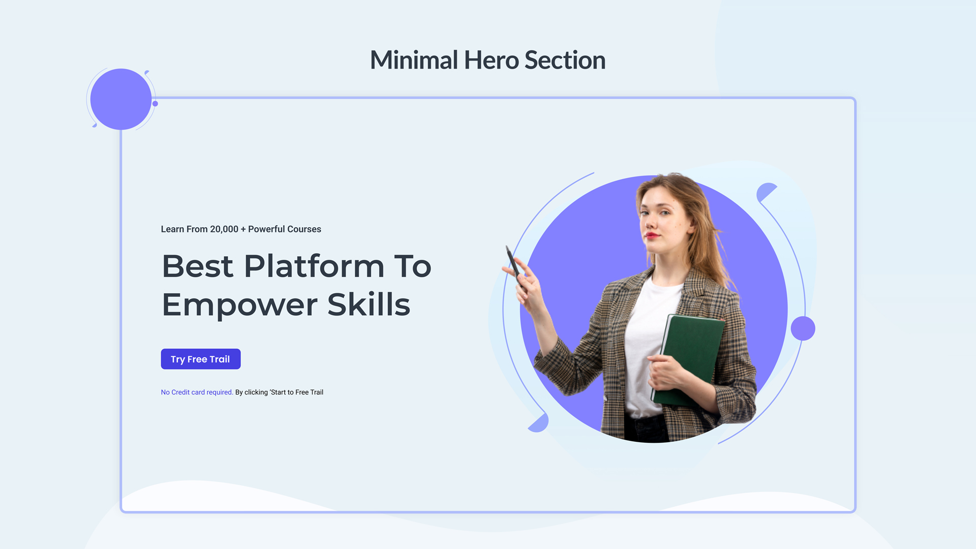 Minimal Hero Section Style 03 - kitsWind