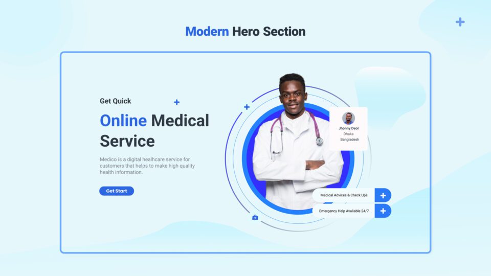 Modern Hero Section Style 06 - kitsWind