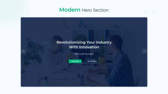 Modern Hero Section Style 11 - kitsWind