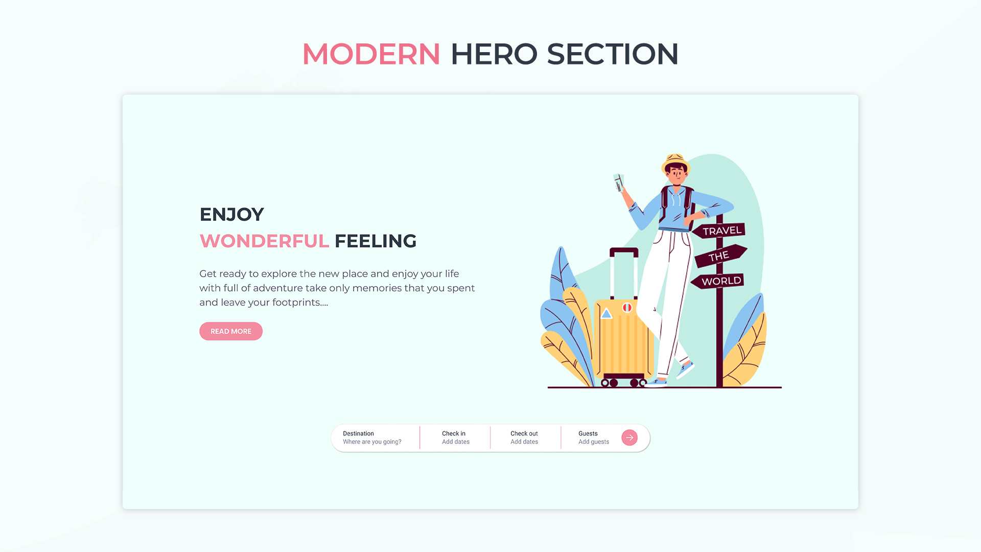Modern Hero Section Style 14 - kitsWind