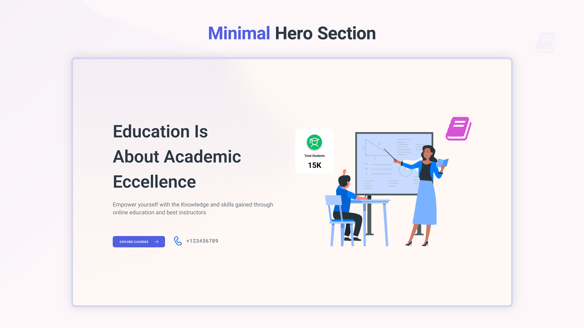 Minimal Hero Section Style 08 - kitsWind