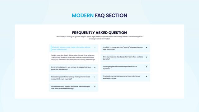 Modern FAQ Section Style 06 - kitsWind
