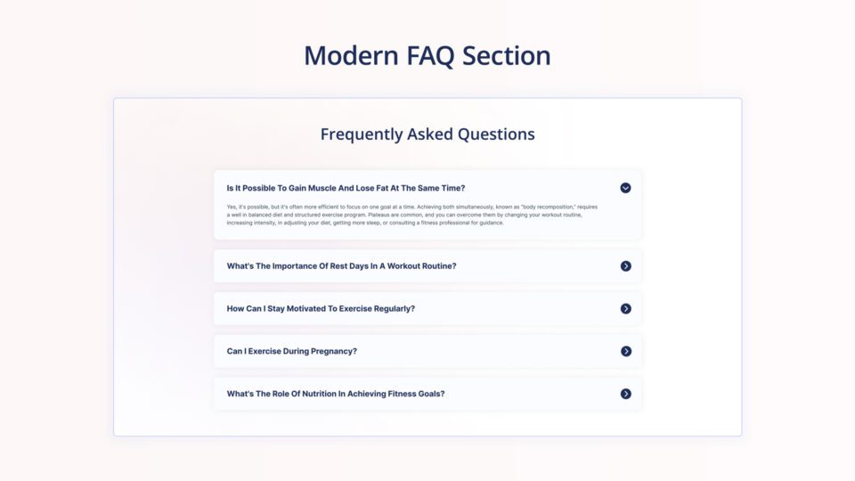Modern FAQ Section Style 14 - kitsWind