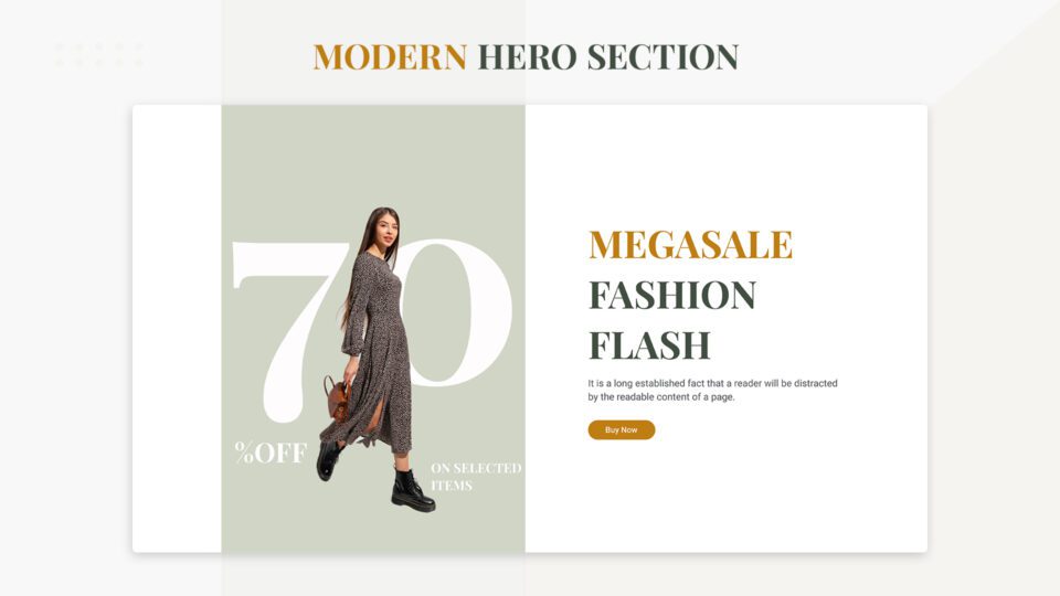 Modern Hero Section Style 17 - kitsWind