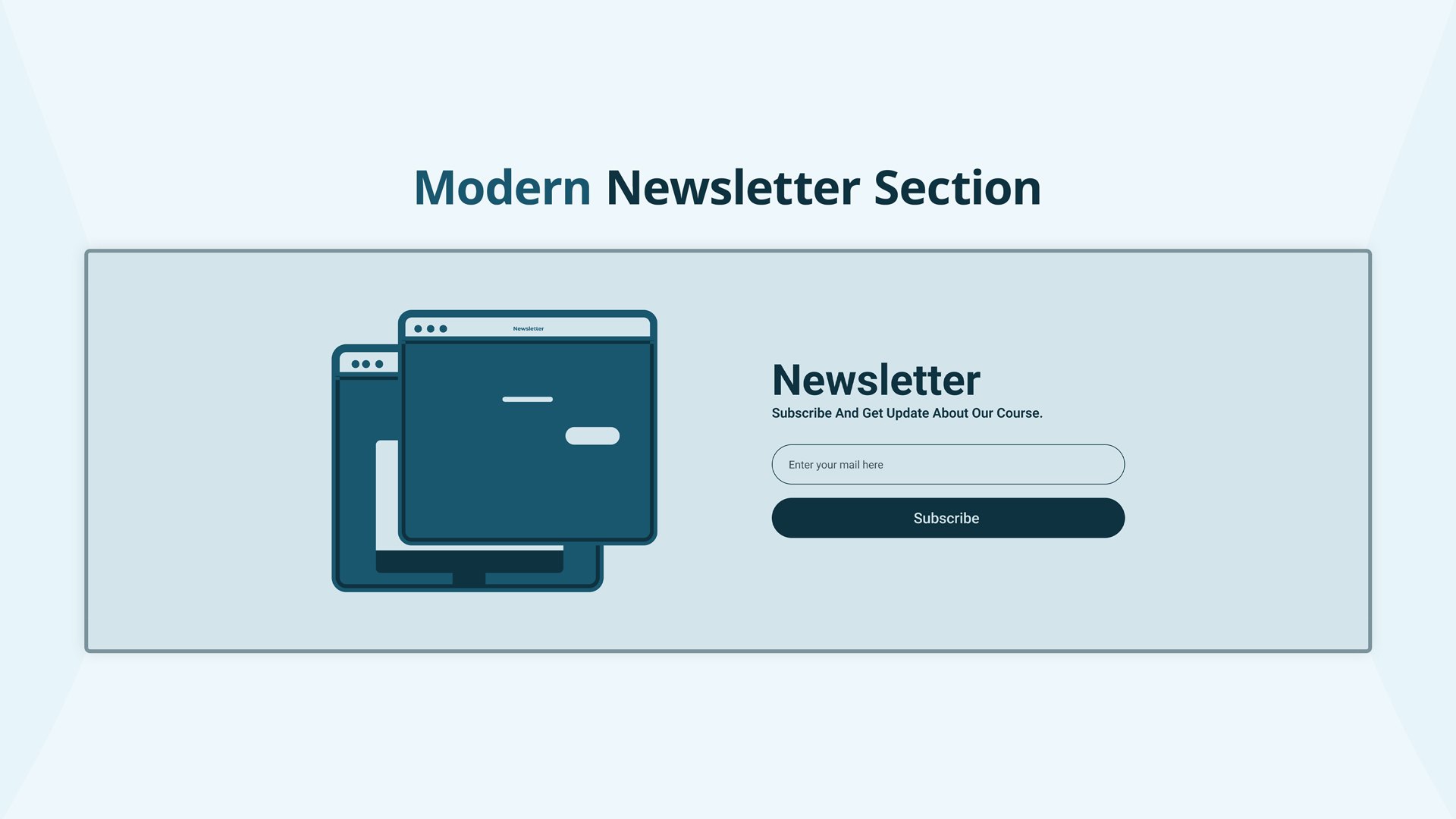 Modern Newsletter Section Style 08 - kitsWind