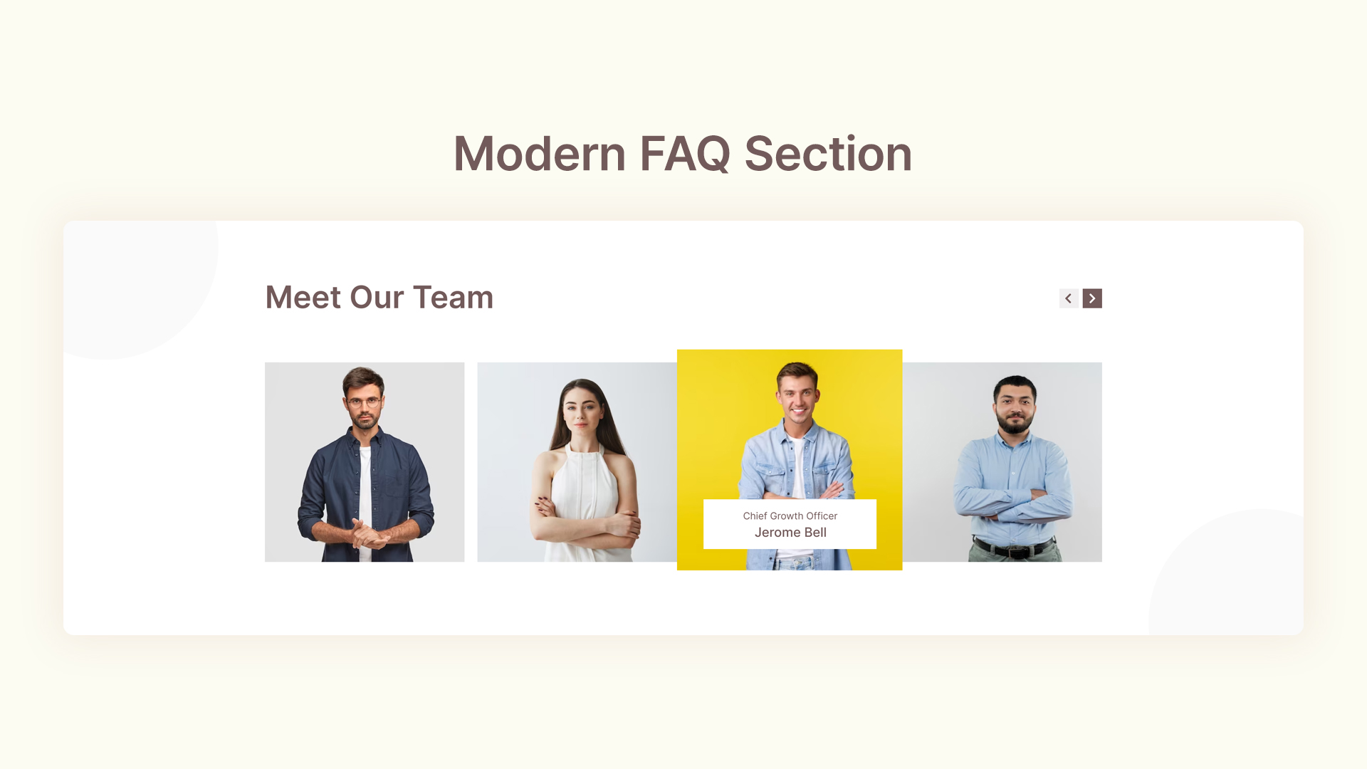 Modern Team Section Style 01 - kitsWind