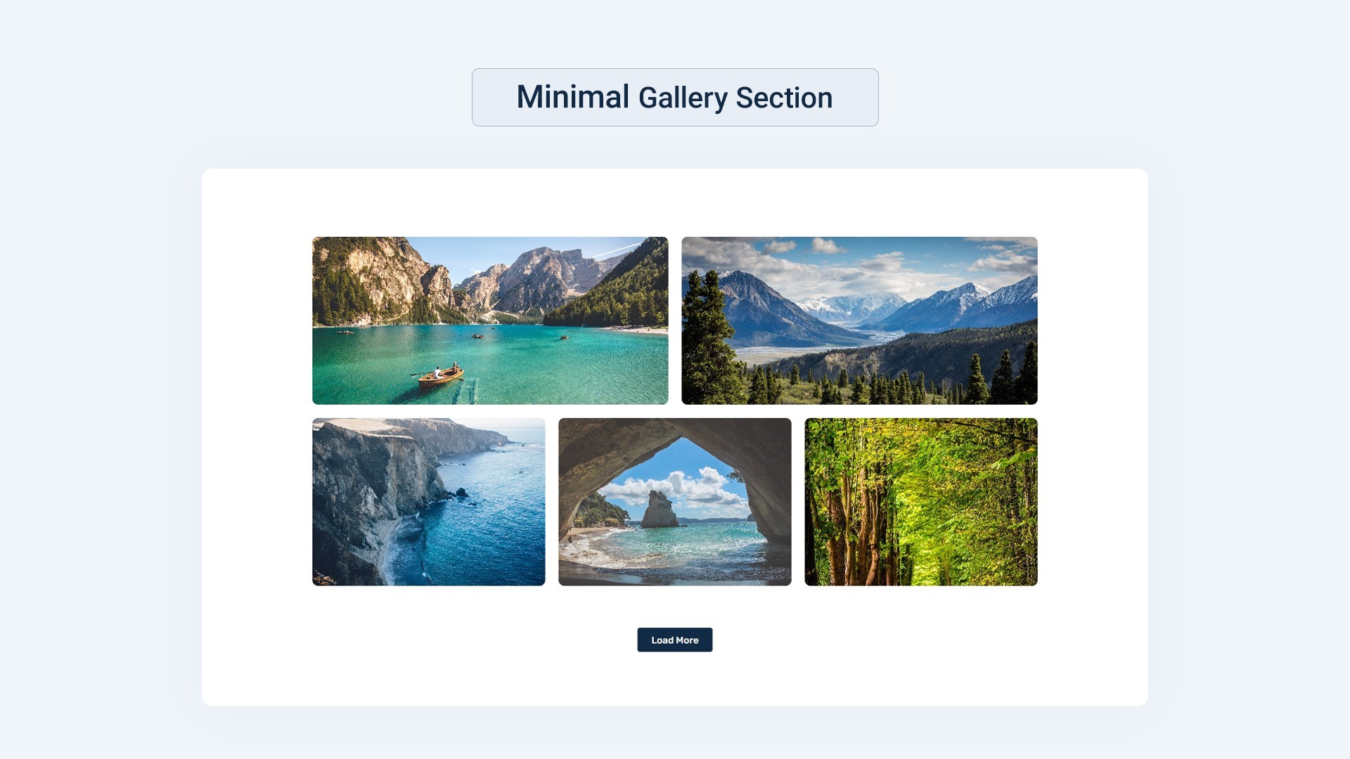 Minimal Gallery Section Style 08 - kitsWind