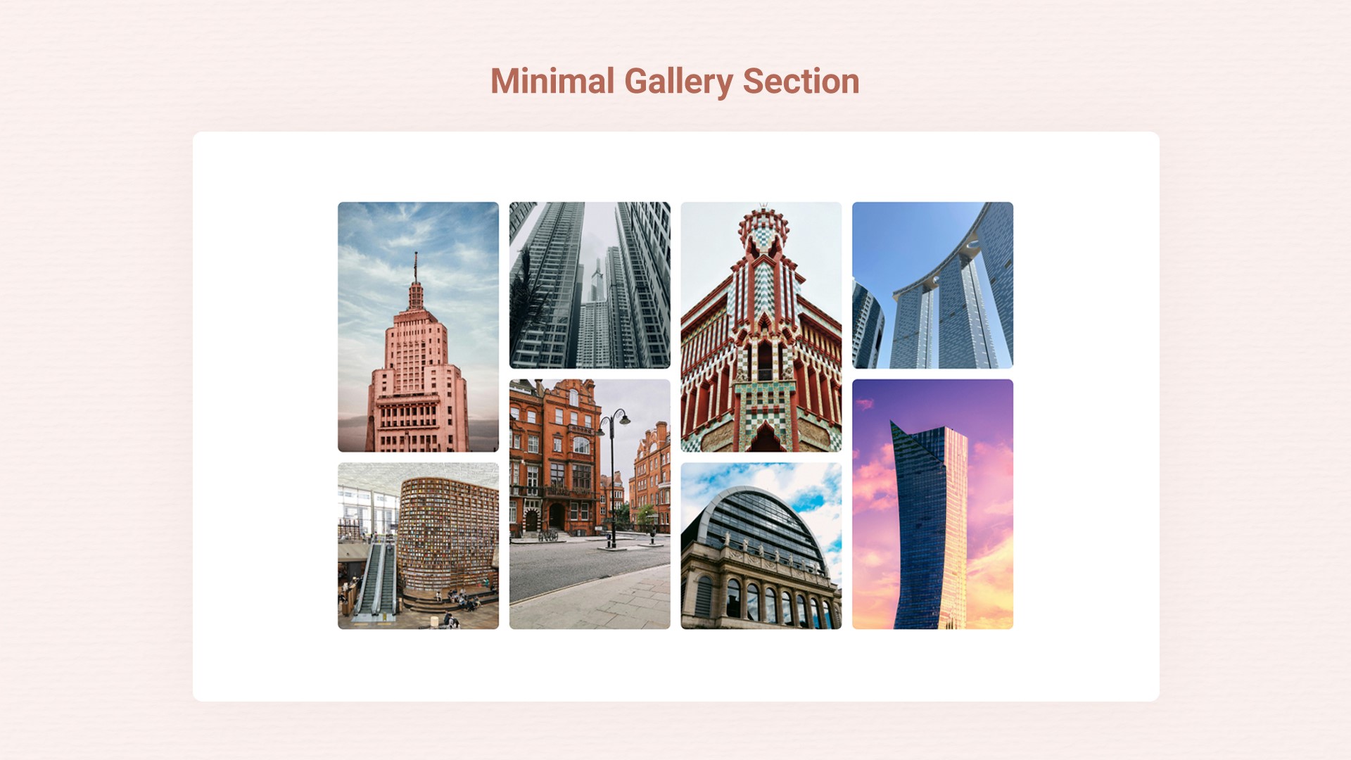 Minimal Gallery Section Style 14 - kitsWind