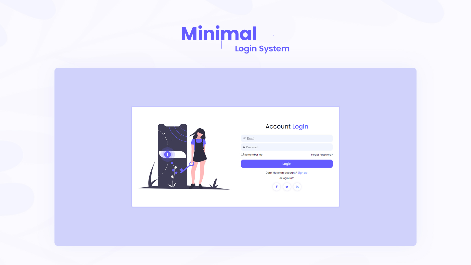Minimal Login System Style 01 - kitsWind