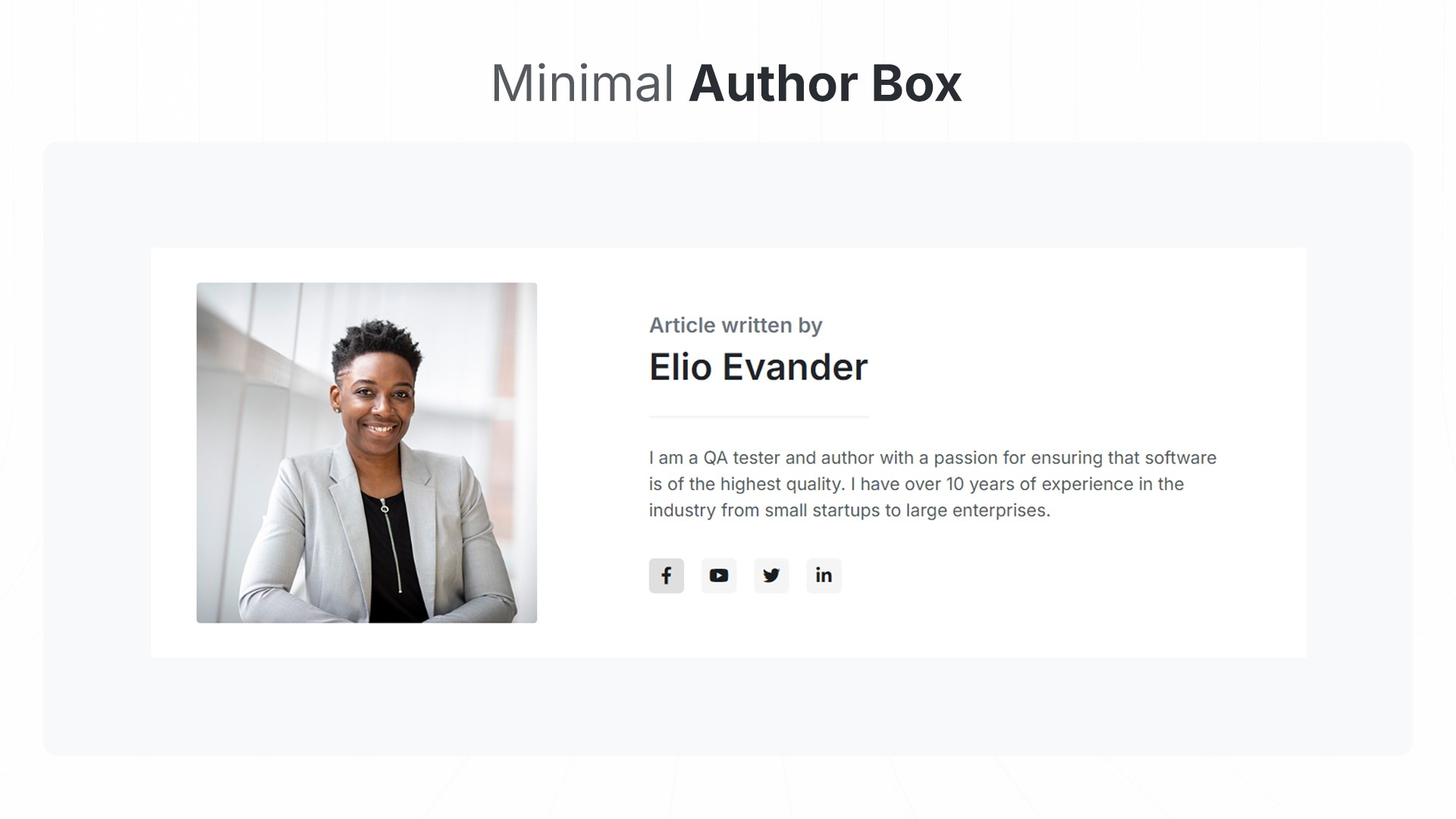 Minimal Author Box Section Style 04 - kitsWind