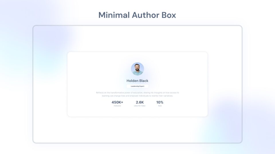Minimal Author Box Section Style 06 - kitsWind