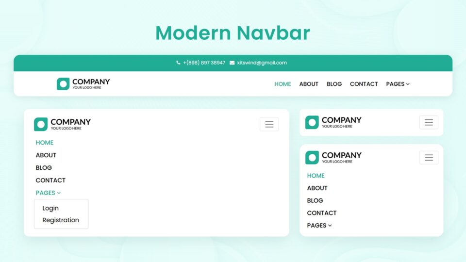 Modern Navbar Style 01 - kitsWind