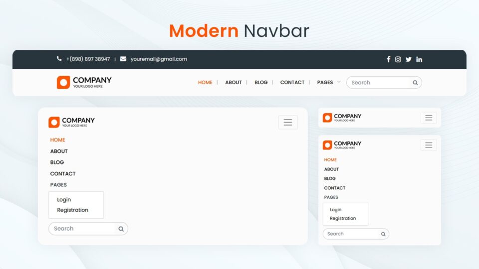 Modern Navbar Style 02 - kitsWind