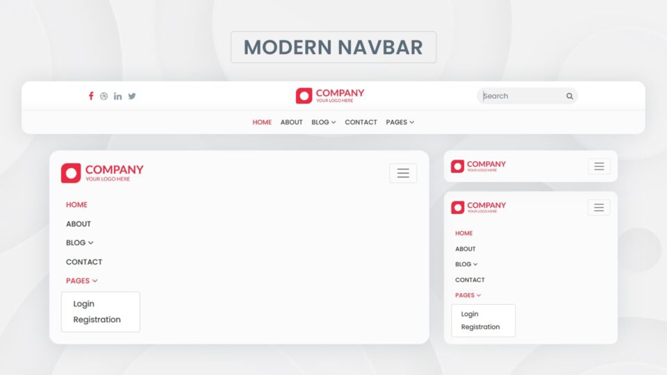 Modern Navbar Style 03 - kitsWind