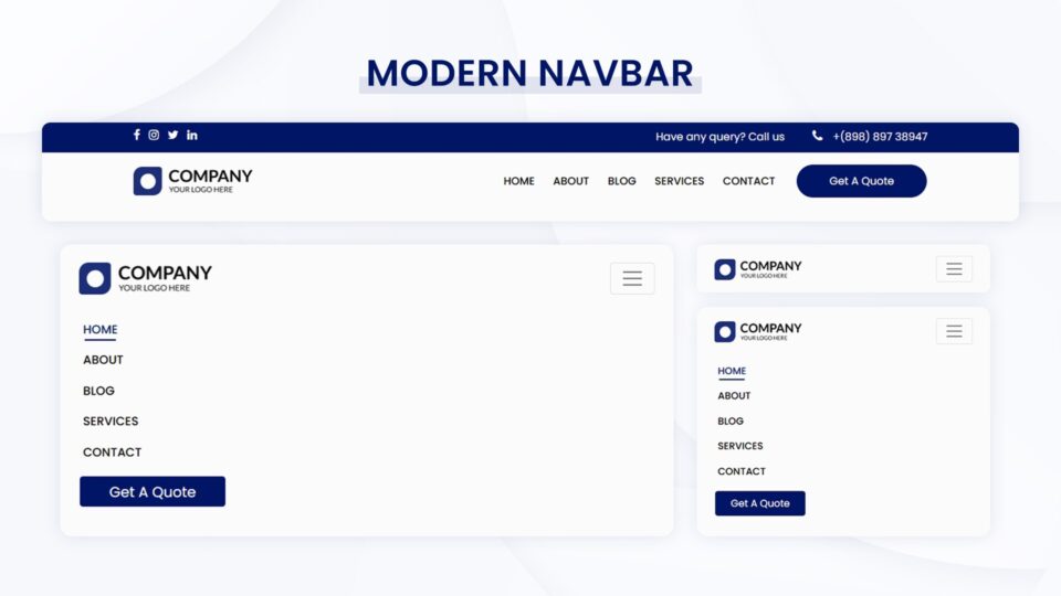 Modern Navbar Style 05 - kitsWind
