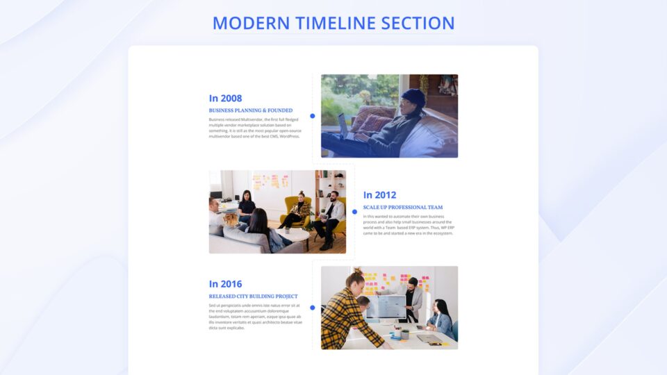 Modern Timeline Section Style 01 - kitsWind